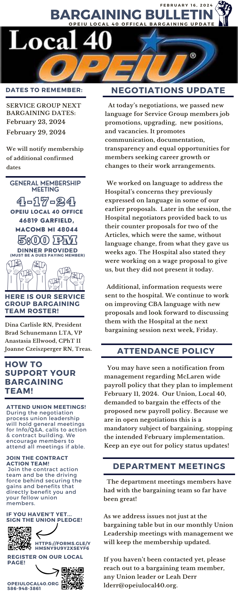 RN Staff Council, OPEIU, Local 40, AFL-CIO, CLC