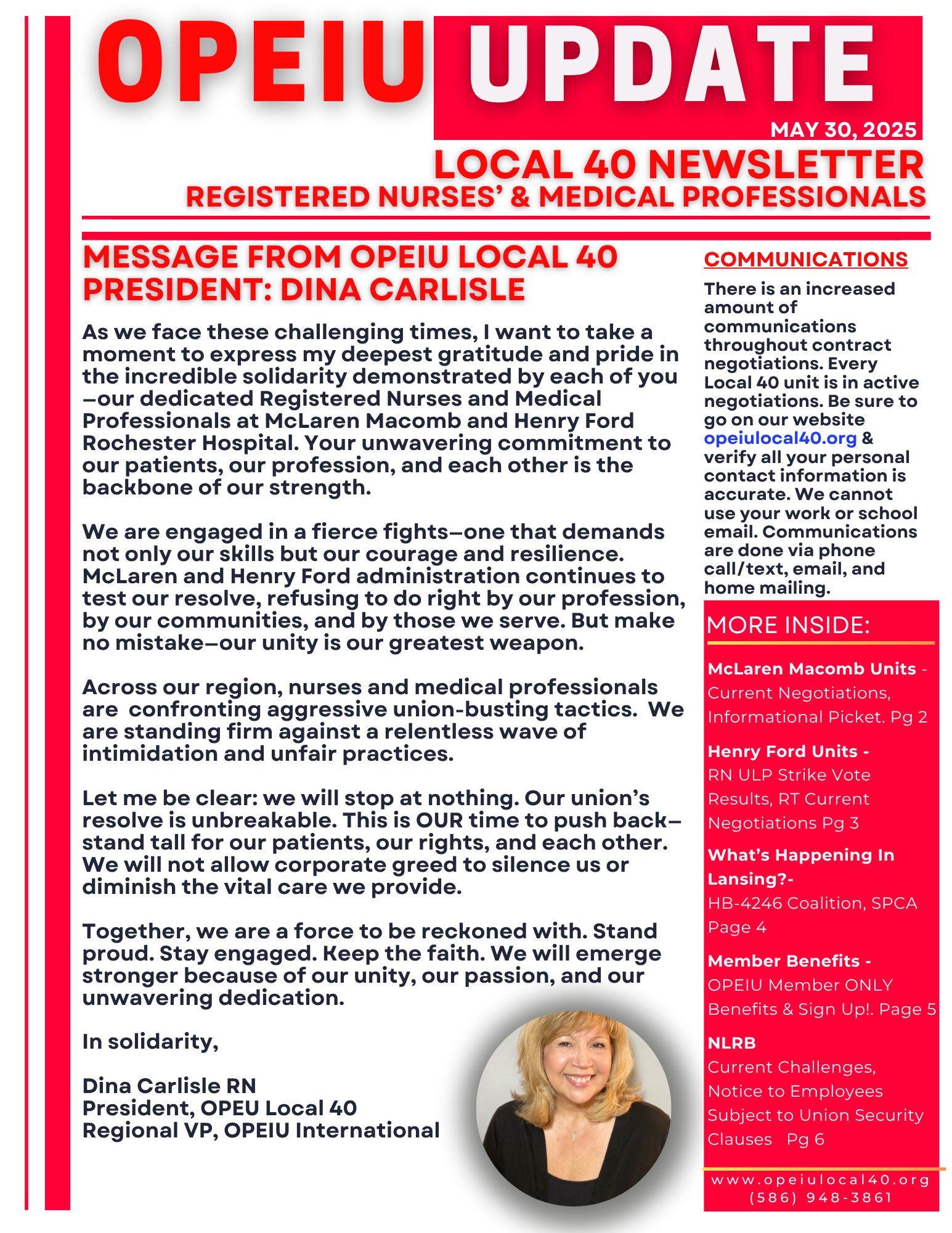 RN Staff Council, OPEIU, Local 40, AFL-CIO, CLC